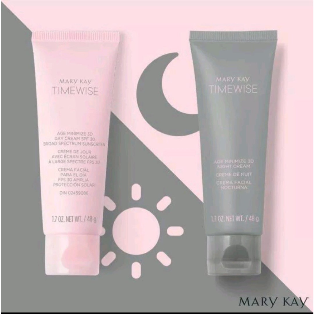Kit com Creme Diurno FPS 30 + Creme Noturno 3D pele Mista a Oleosa TimeWise - Mary Kay | Shopee ...