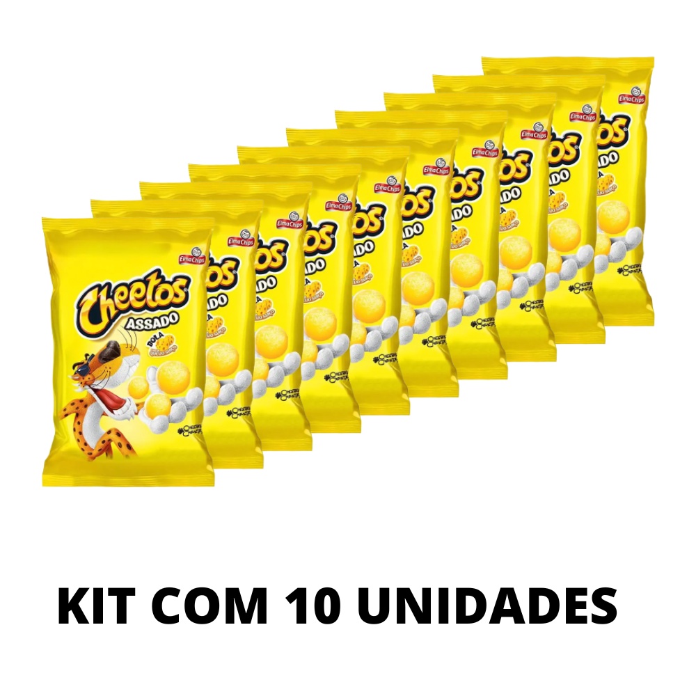Kit Cheetos Bola Queijo Suiço Elma Chips (37g x 10) | Shopee Brasil