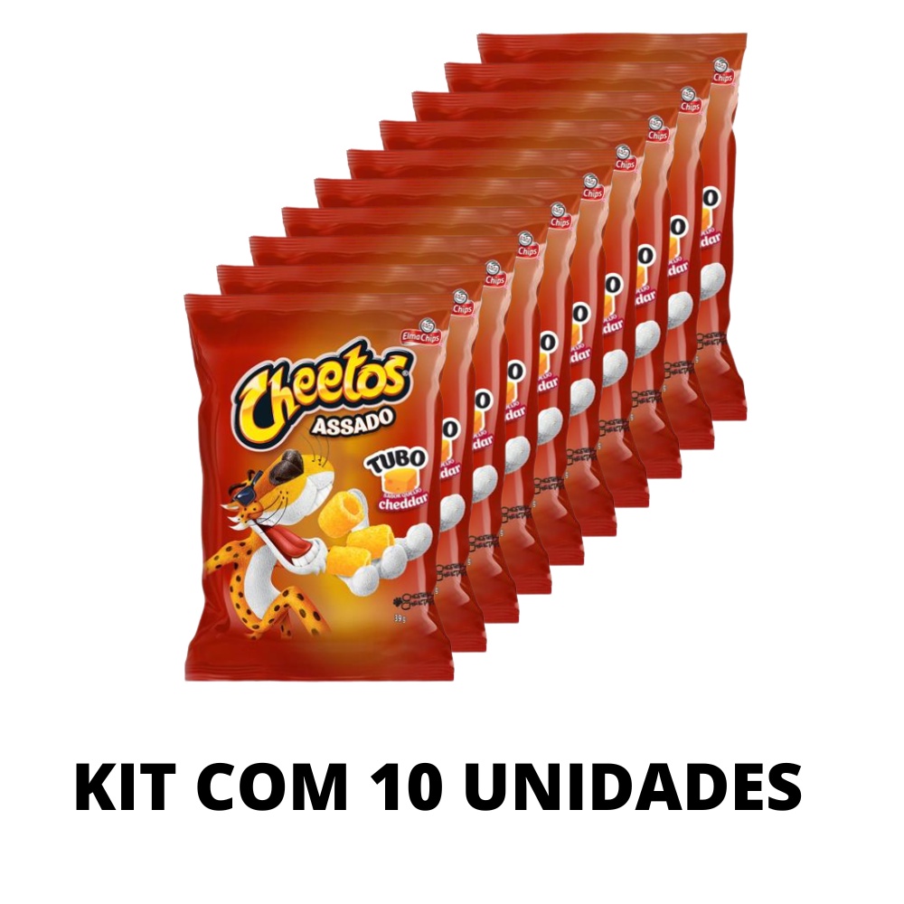 Kit Cheetos Tubo Cheddar Elma Chips (39g x 10) | Shopee Brasil
