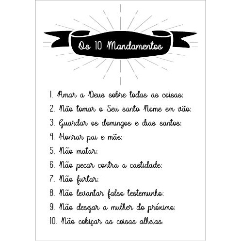 Os 10 mandamentos - Bíblia - Cristão - Placa decorativa em MDF | Shopee ...