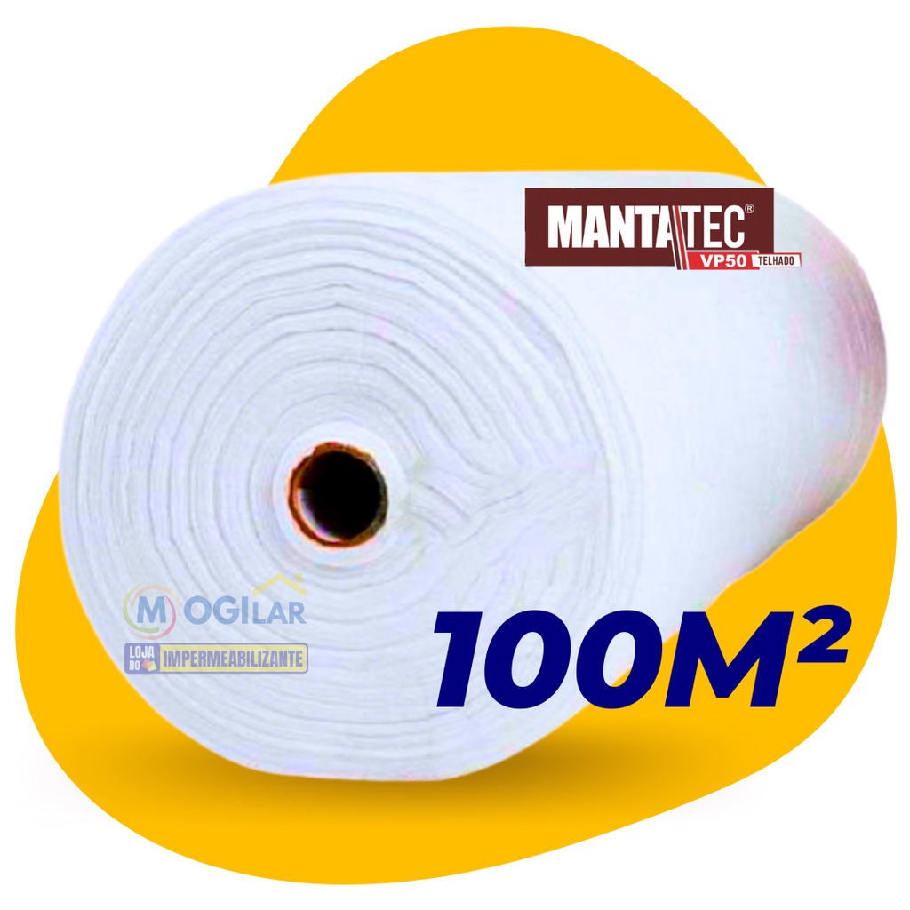 Tela Manta Mantatec / Bidim Para Telhado 100 M 2 Impermeabilizante para ...