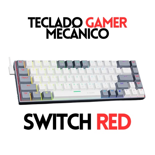 Teclado Gamer com Switch Red e 68 Teclas Vermelhas para um Desempenho ...