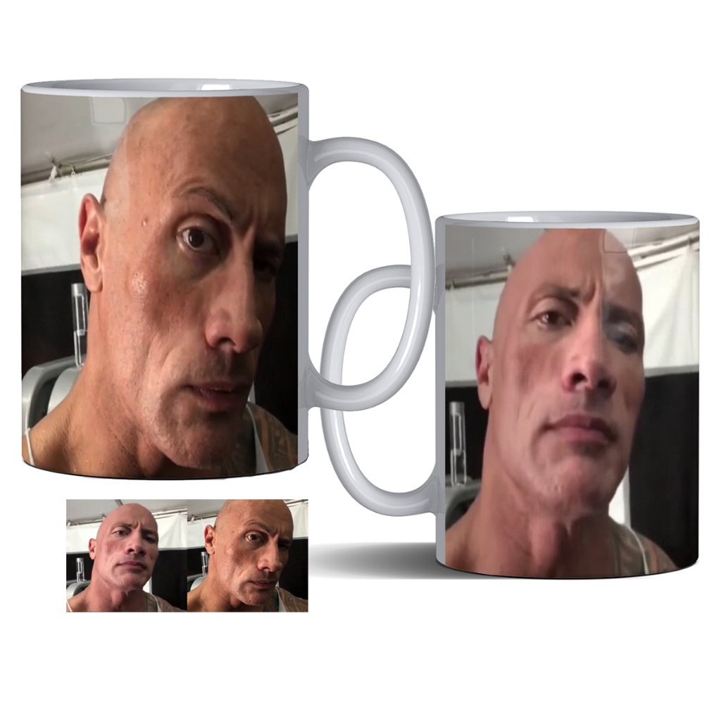 Caneca Porcelana The Rock Sus Meme, Dwayne Jhonson | Shopee Brasil