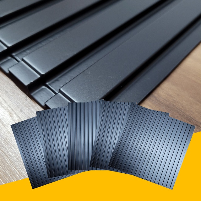 Placa Pvc Parede Sala Quarto 3D Estilo Ripado 50x50 Premium Preto ...