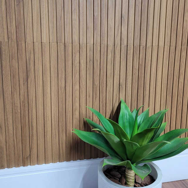 Placas Pvc Parede Sala 3D Estilo Ripado 50x50 Kit 10 Peças Lakan ...