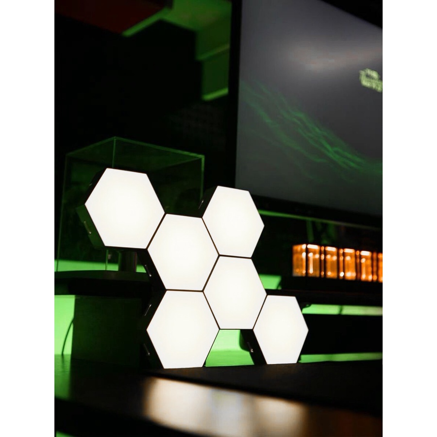 5 Lâmpadas Luminária Quântica Led Hexagonal Touch Modular | Shopee Brasil