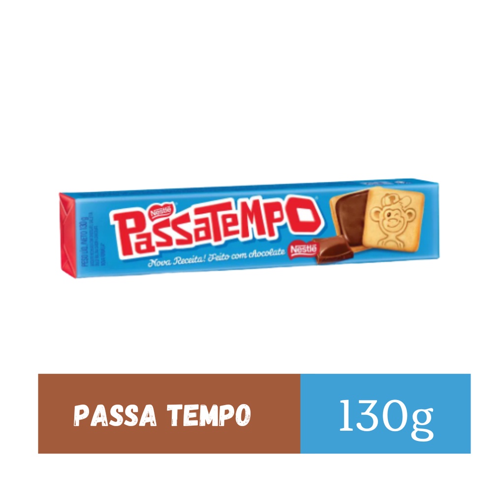 Bolacha Recheio Chocolate Passatempo Pacote 130g - Nestlé | Shopee Brasil