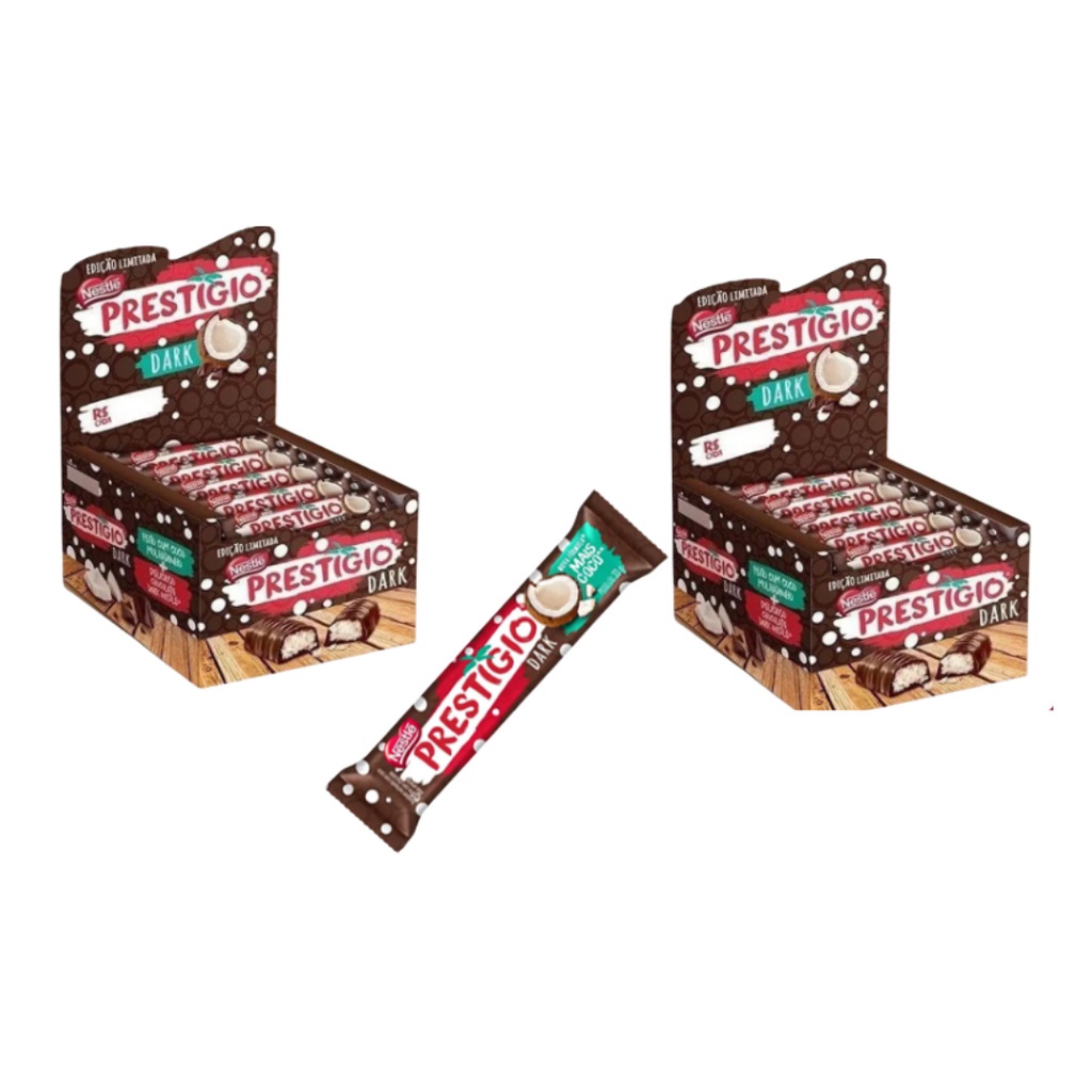 Kit 2 Caixas Chocolate Prestígio Dark C/30 Unidades De 33g Cada - Nestlé | Shopee Brasil