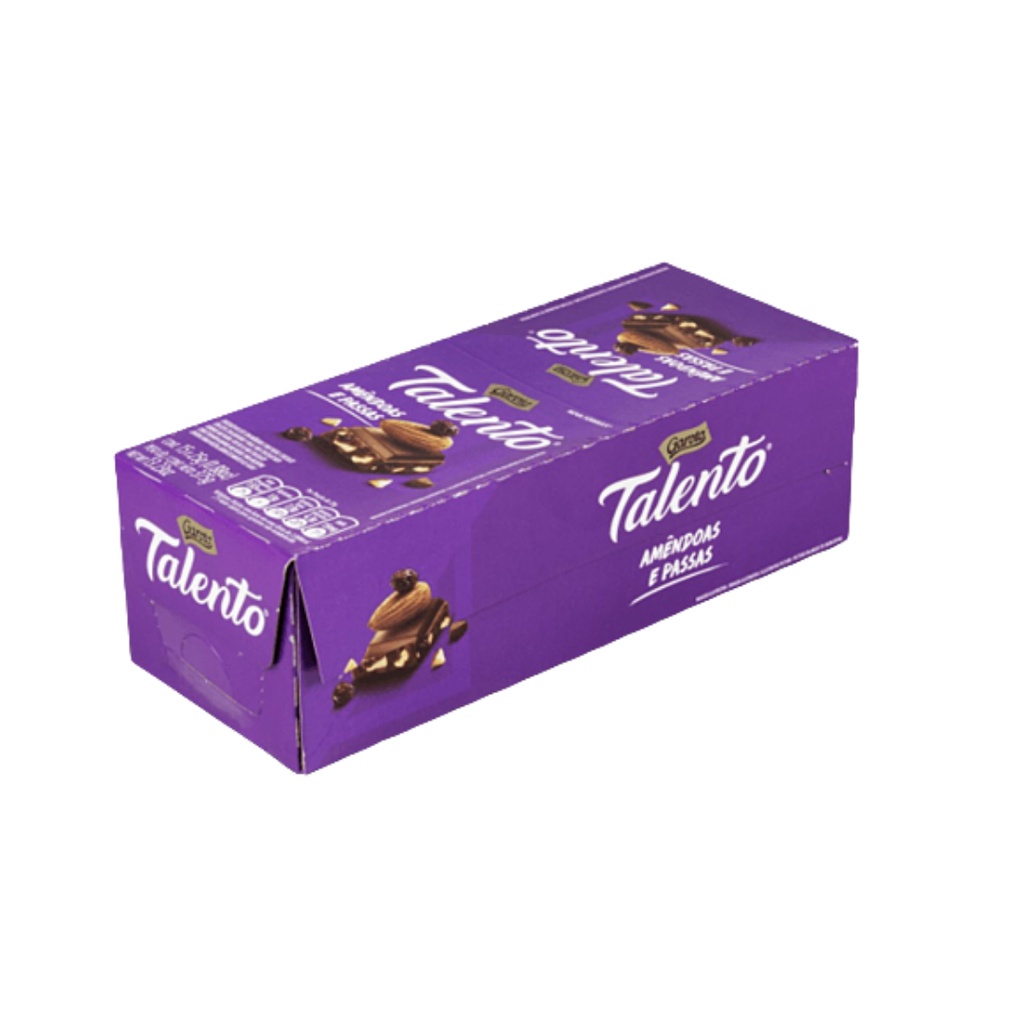 Chocolate Mini Talento Amêndoas e Passas C/15un 25g - Garoto | Shopee ...