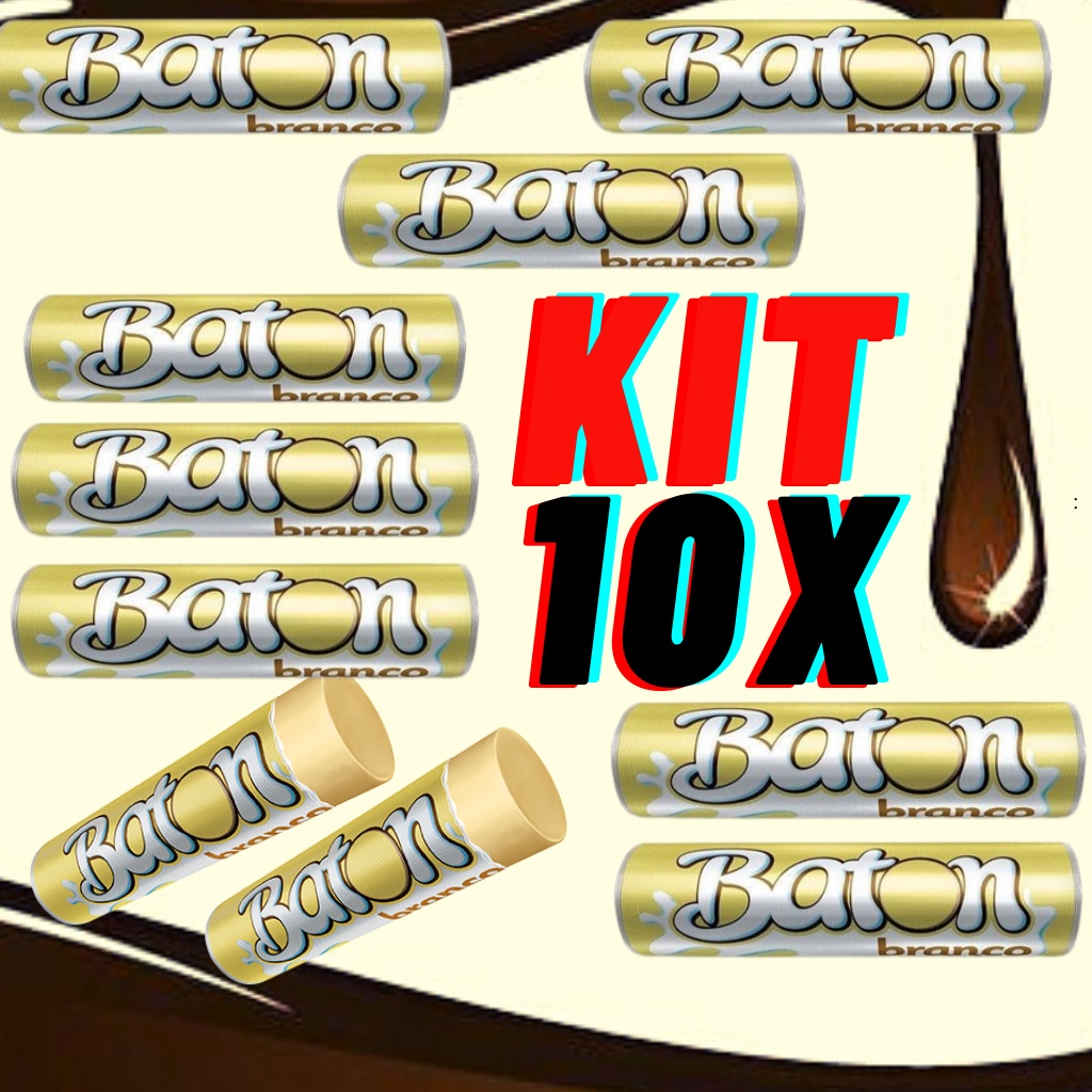 Kit 10 Unidades Baton Branco 16g cada - Garoto | Shopee Brasil