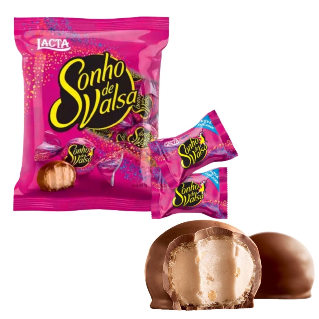 Bombom Sonho De Valsa Pacote 1k Com 50 Bombons -- Lacta | Shopee Brasil