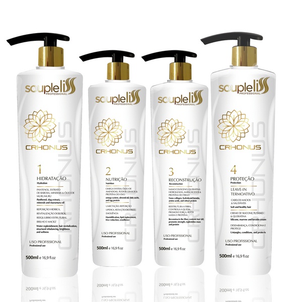 Souple Liss Chronus - Kit Cronograma de Tratamento 4 Produtos - CSP ...
