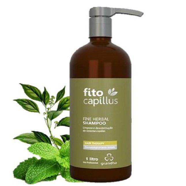 Grandha Fito Capillus Fine Herbal Shampoo 1LSP | Shopee Brasil