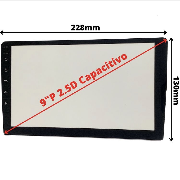 TELA TOUCH SCREEN P/ MULTIMIDIA TWINCAN CHINESA 9 POLEGADAS TELA DE ...