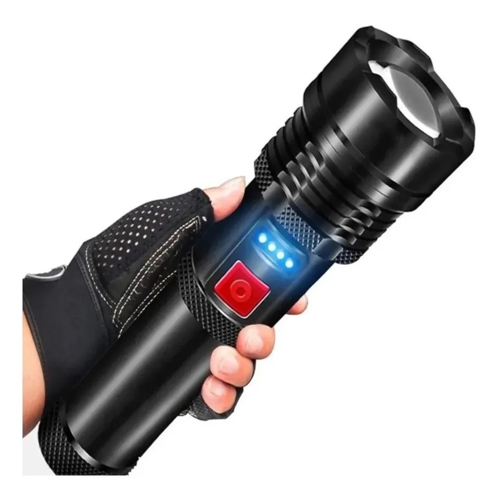 Lanterna RecarregavelTática Led Lumen Potente Recarregável Usb fazenda camping pesca | Shopee Brasil