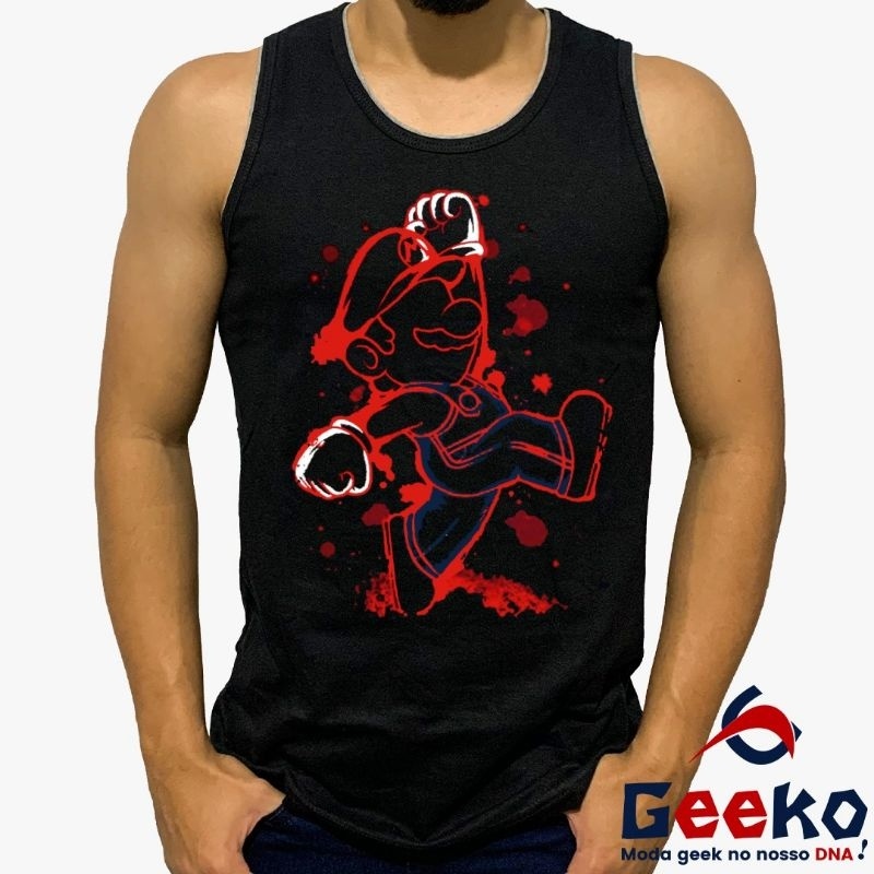 Regata Super Mario 100% Algodão - Mario Bros - DNA Geek | Shopee Brasil