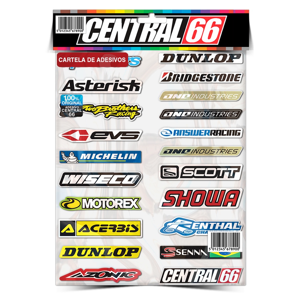 Cartela Kit de Adesivos Motocross M1 Cores Individual Stickers Para Moto Carro Bike | Shopee Brasil