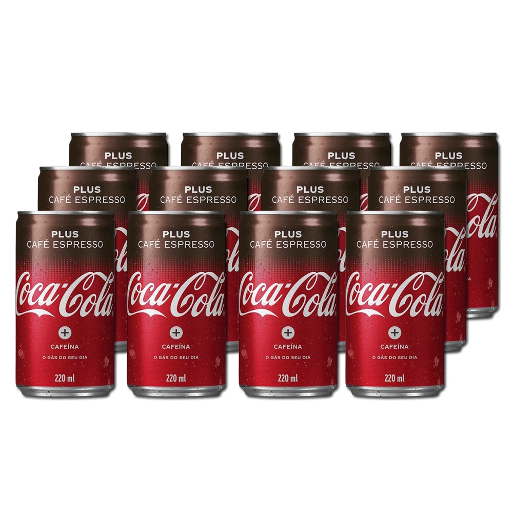 Kit c/ 12 unid. Refrigerante Coca Cola Cafe Espresso Plus 220Ml | Shopee Brasil