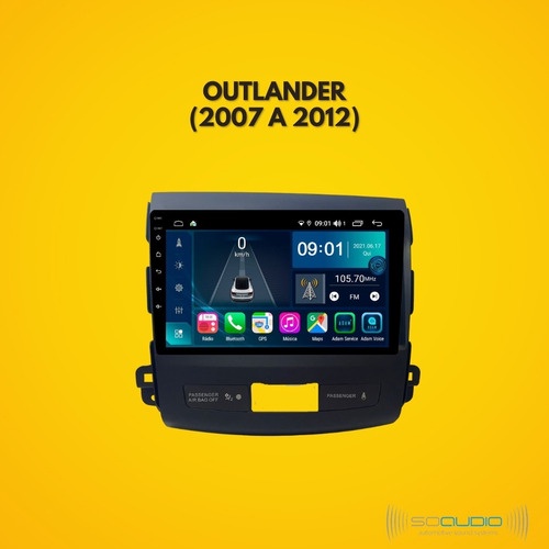 Central Multimidia Outlander 2007 / 2012 9` Aikon Core | Shopee Brasil