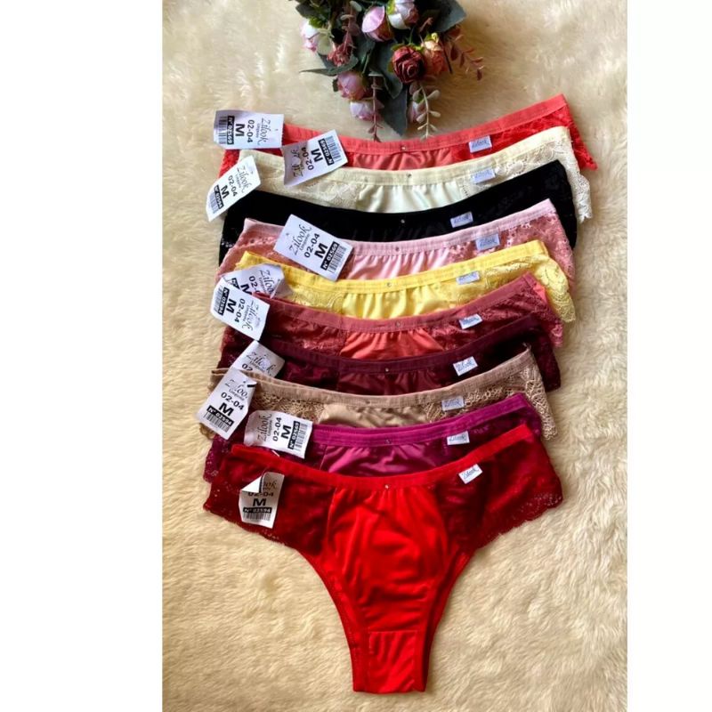 Kit 5 Calcinhas Calcinha em Renda na Lateral | Shopee Brasil