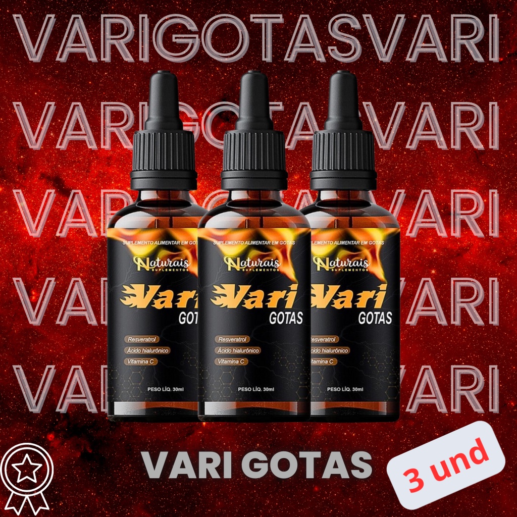 3 UND 30 ML DE VARI GOTAS ORIGINAL OFERTA | Shopee Brasil