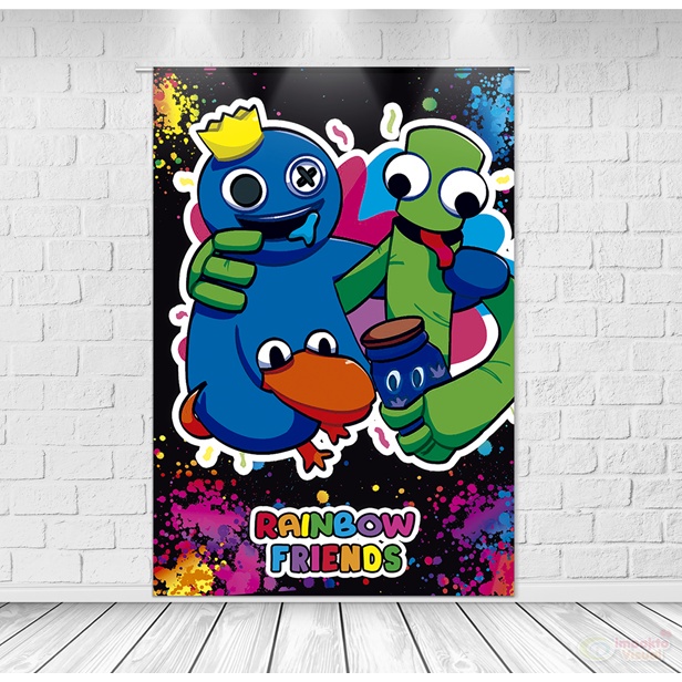 Painel Decoração Retangular Tecido Sublimado Rainbow Friends RBF-001 1 ...
