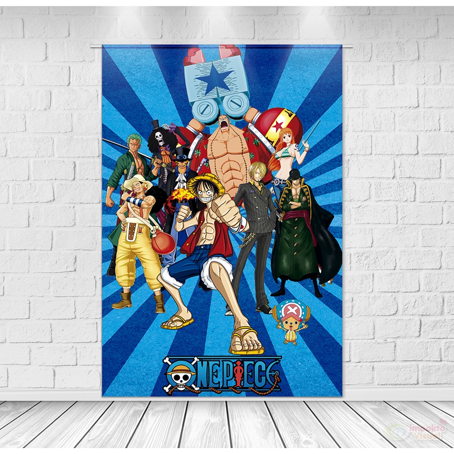 Painel Decoração Retangular Tecido Sublimado One Piece 1,50x2,20 ...