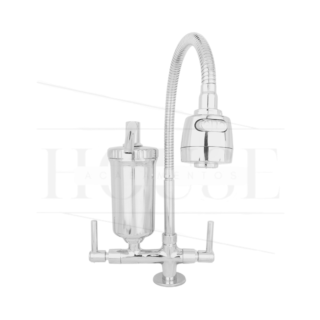 Torneira Com Filtro Gourmet Pia Cozinha De Mesa Metal Inox 2168