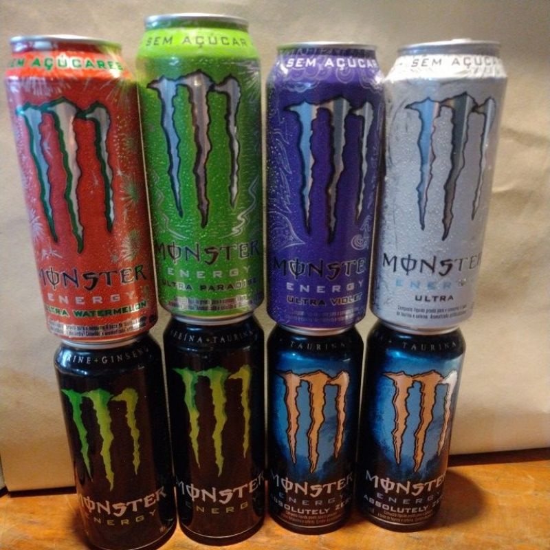 coleção de latas Monster 8 unidades | Shopee Brasil