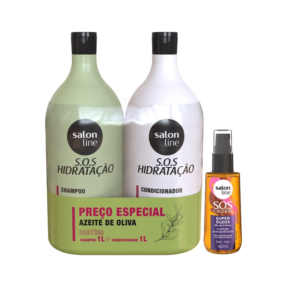 Kit SOS com Shampoo, Condicionador e Super Óleos | Shopee Brasil