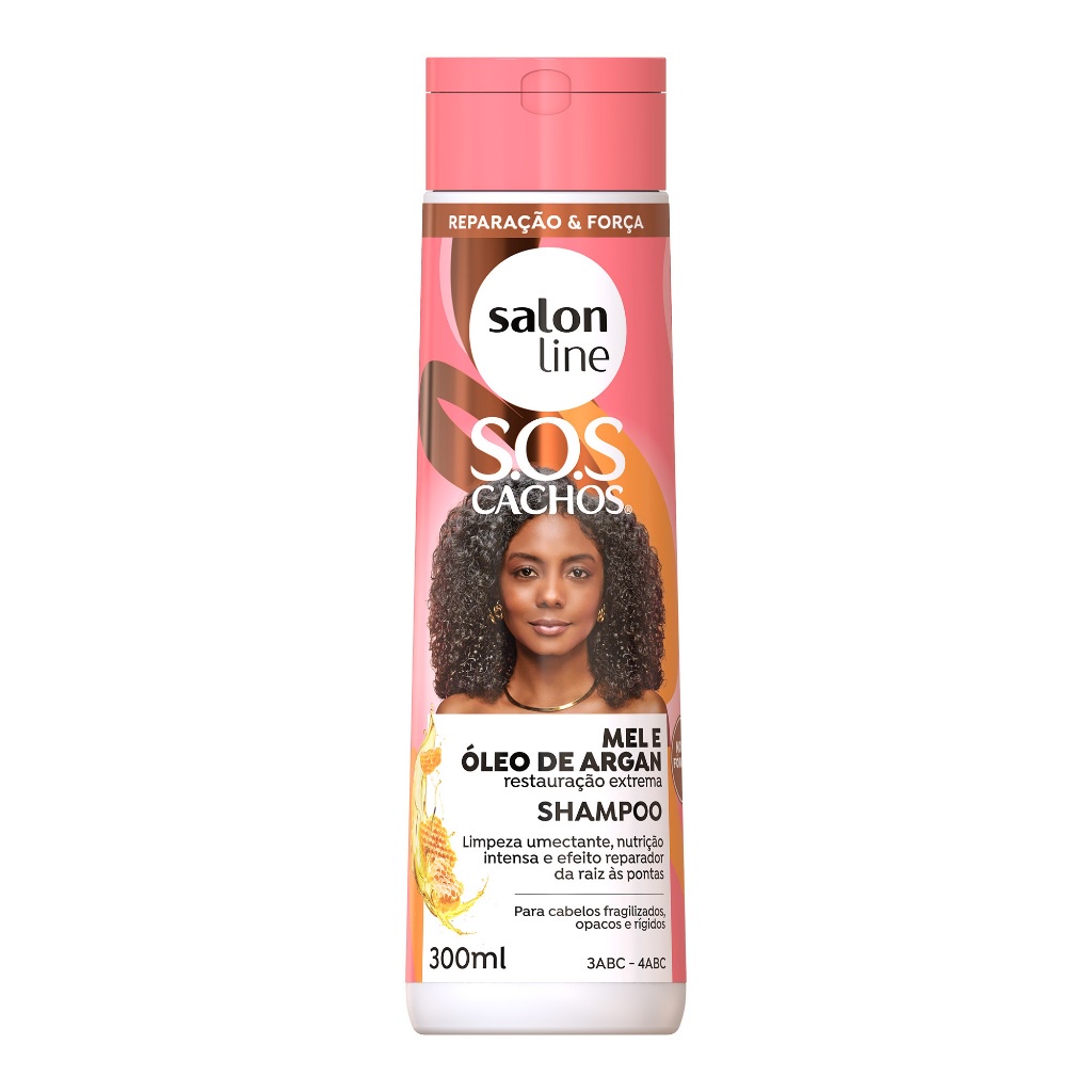 Shampoo SOS Cachos Mel Cachos Intensos Salon Line 300ml | Shopee Brasil