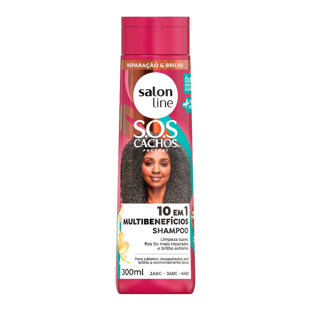 Shampoo SOS Cachos + Poderosos Salon Line 300ml | Shopee Brasil