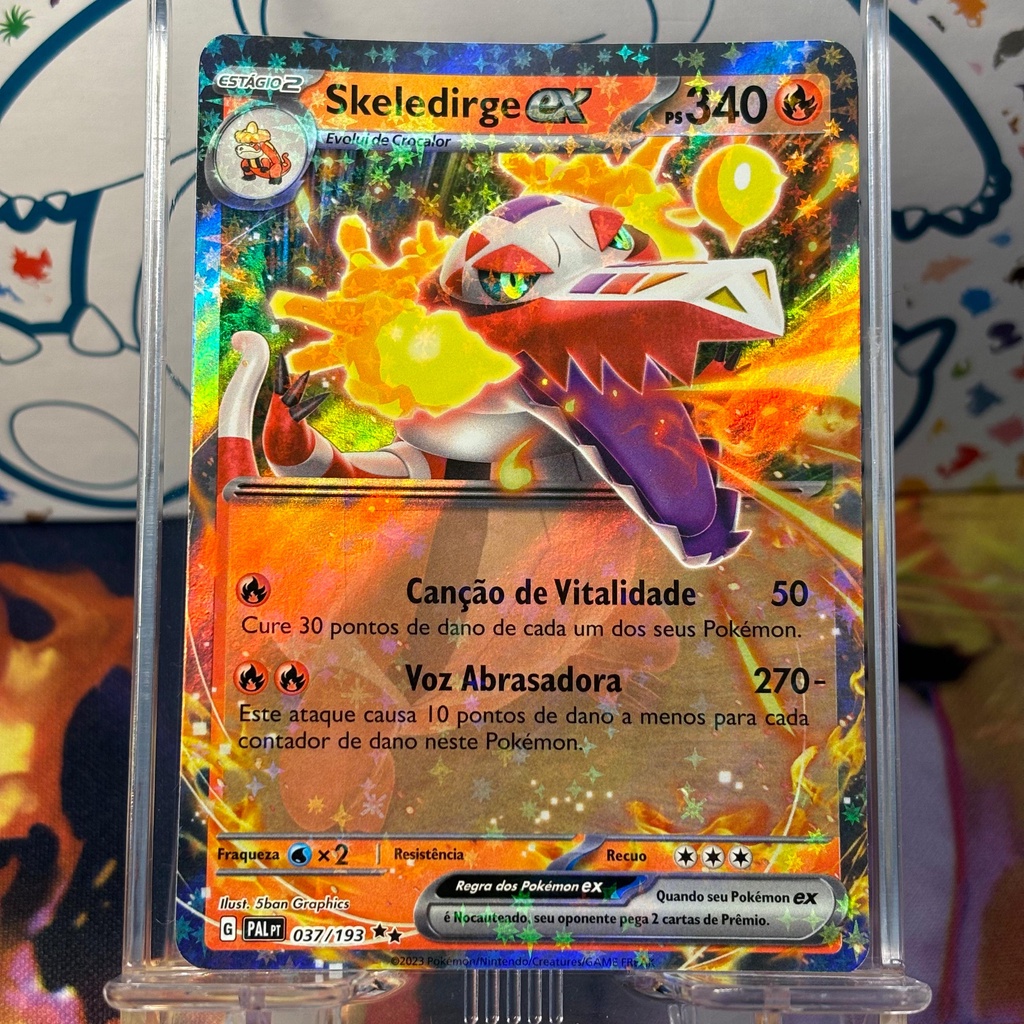 Carta Pokémon Skeledirge EX PAL 037/193 Ultra Rara - Coleção Escarlate ...