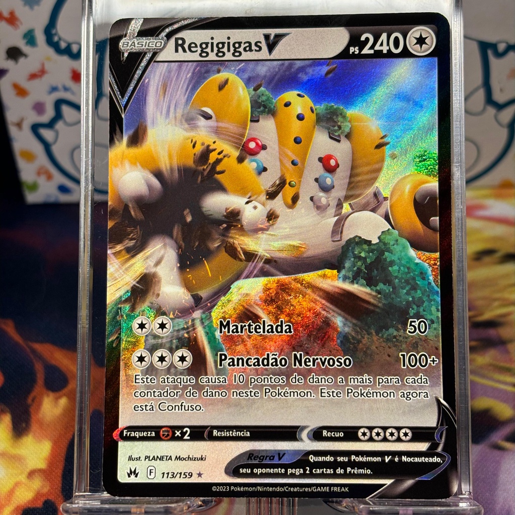 Carta Pokémon V Ultra Rara - Regigigas V 113/159 - Coleção Espada e ...