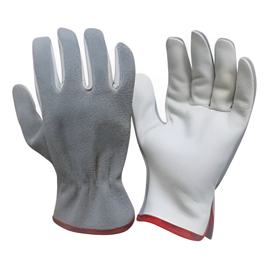 Luva Mista Vaqueta E Raspa Plastcor 20cm Ca 36589 | Shopee Brasil