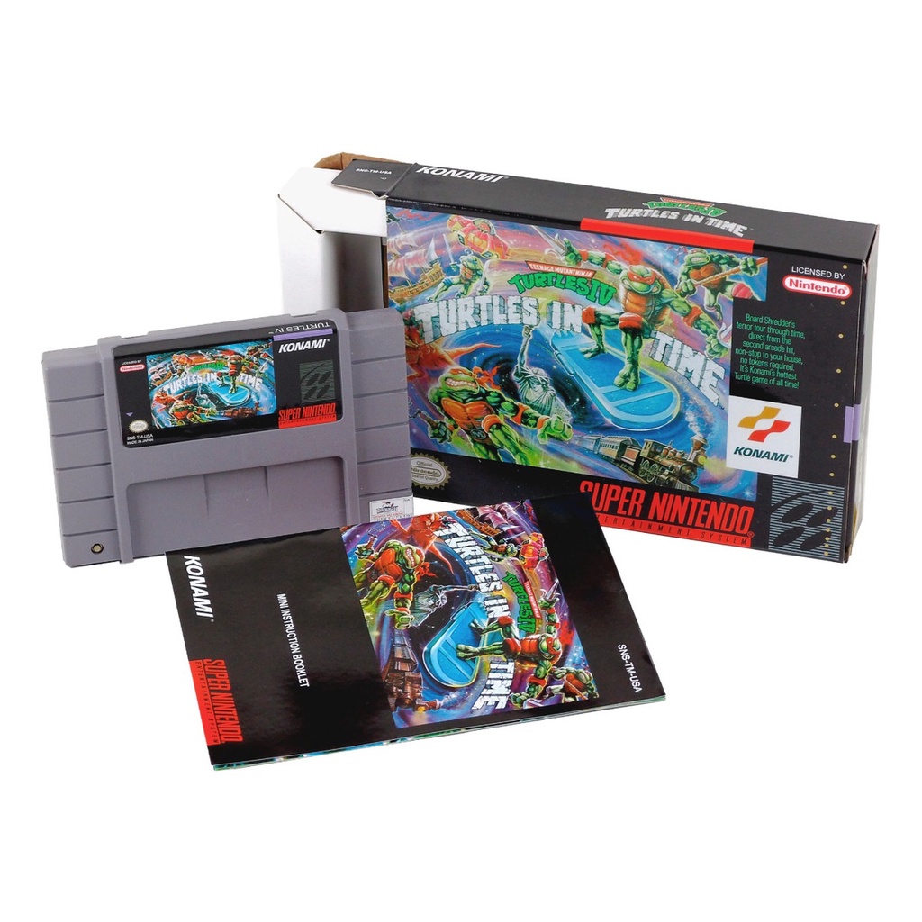 TMNT IV 4 Turtles in Time Super Nintendo SNES Completo | Shopee Brasil