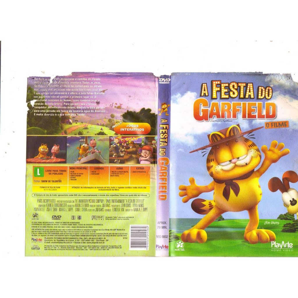 Dvd A Festa Do Garfield - O Filme, Infantil, Original | Shopee Brasil