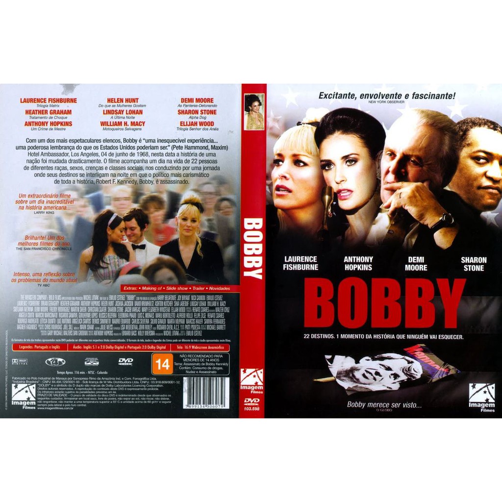 Dvd Bobby, Laurence Fishburne, Anthony Hopkins, Original | Shopee Brasil