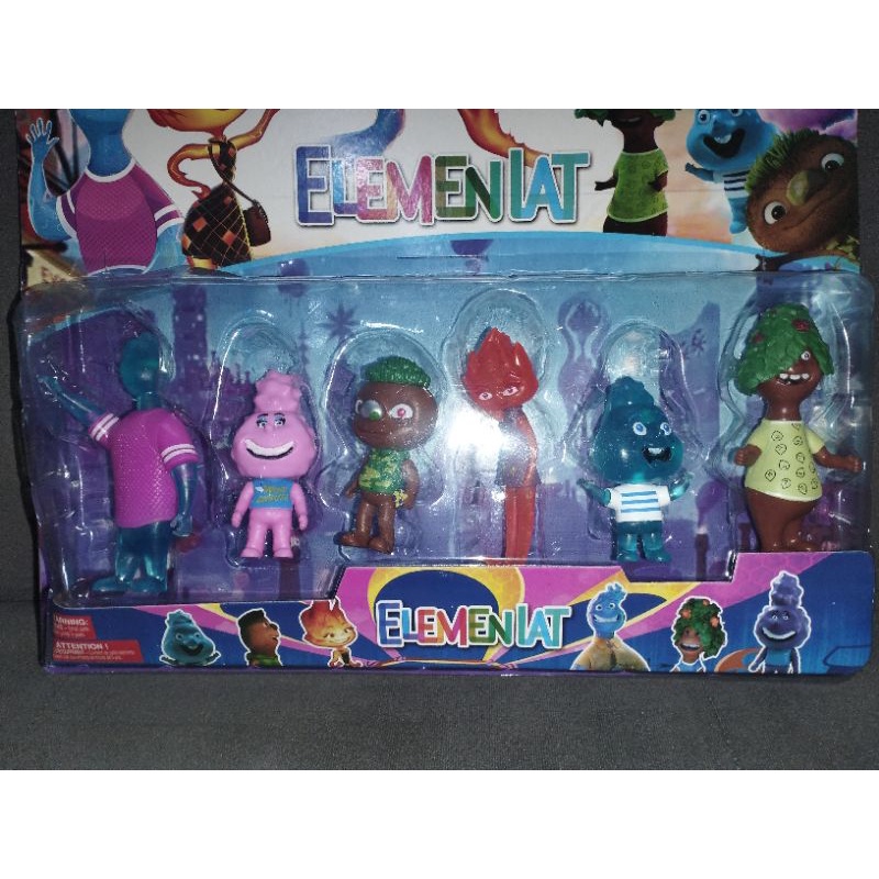 Bonecos Elementos . Cartela com 6 personagens do Filme. | Shopee Brasil