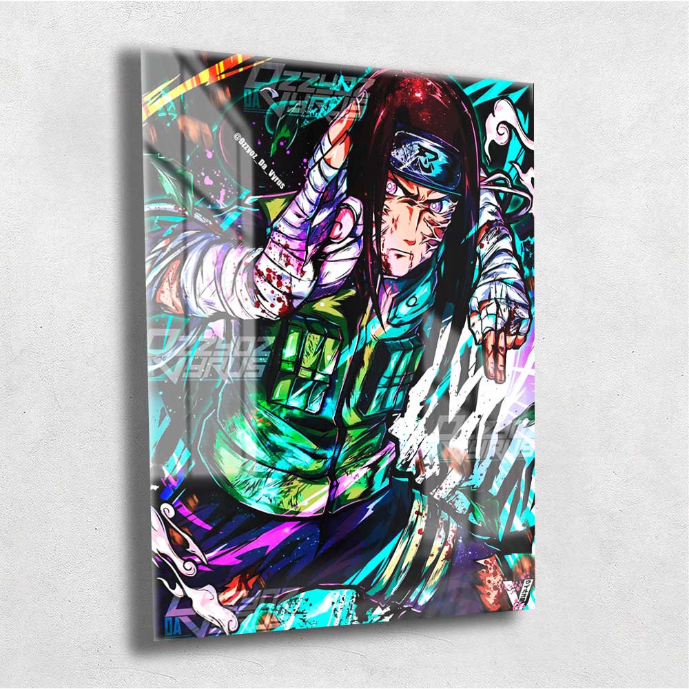 Quadro Metalizado Neji Hyuga Anime Naruto Placa Decorativa Brilhante ...