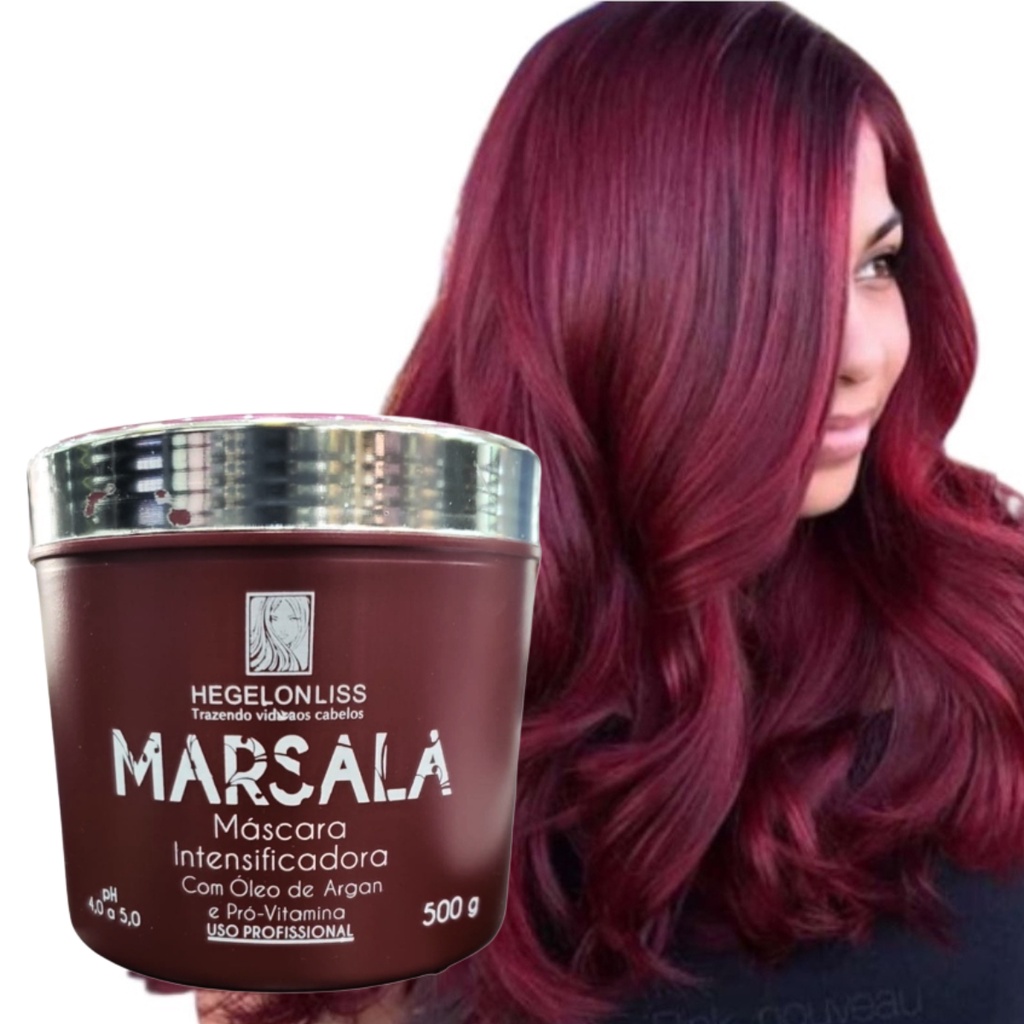 Mascara Matizadora Marsala Cor aos cabelos marsala | Shopee Brasil