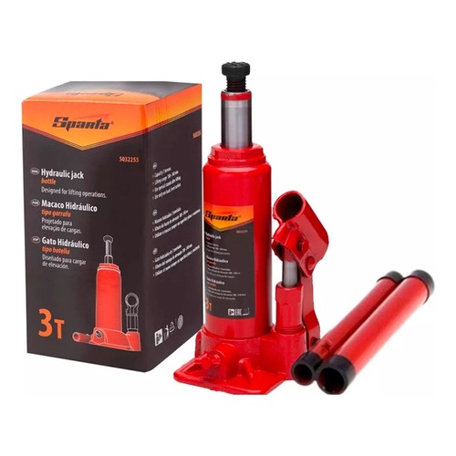 Mini Macaco Hidraulico Sparta Garrafa 3 Toneladas Vermelho | Shopee Brasil