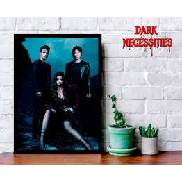 Quadro Grande The Vampire Diaries A3 com Modura e Vidro - Modelo 01 ...