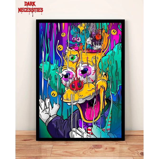 Quadro Grande Os Simpsons A3 com Modura e Vidro - Modelo 018 | Shopee Brasil