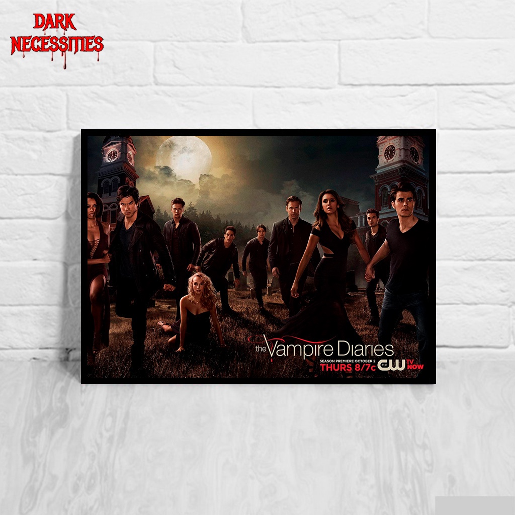 Quadro Grande The Vampire Diaries A3 com Modura e Vidro - Frente em ...