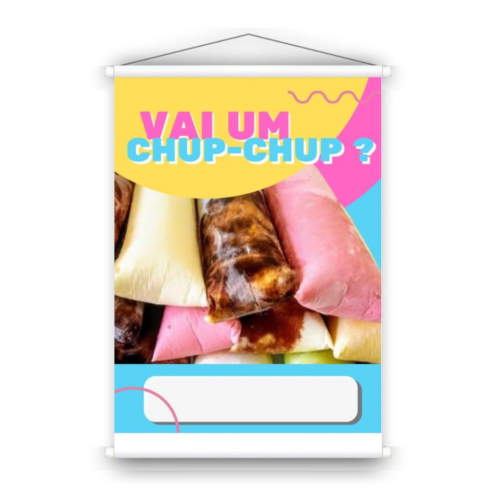 Banner Chup Chup Gourmet c/ Contato editável 60x80cm G | Shopee Brasil