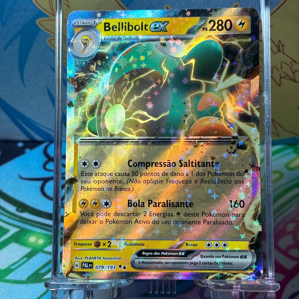 Carta Pokémon Bellibolt EX PAL 079/193 Ultra Rara - Coleção Escarlate e ...