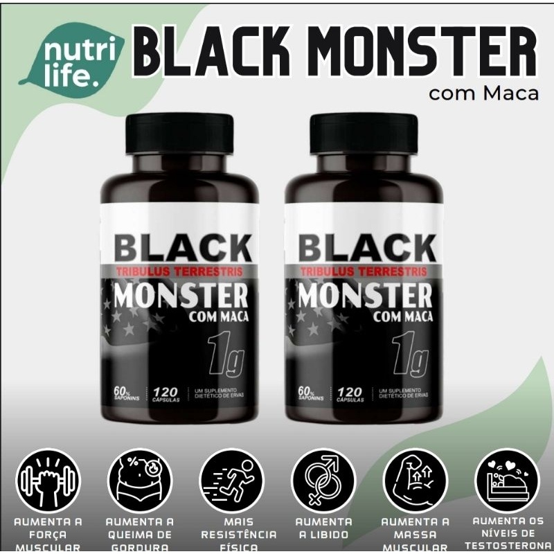black-monster 2 unidades de 120 capsulas cada. - Escorrega o Preço