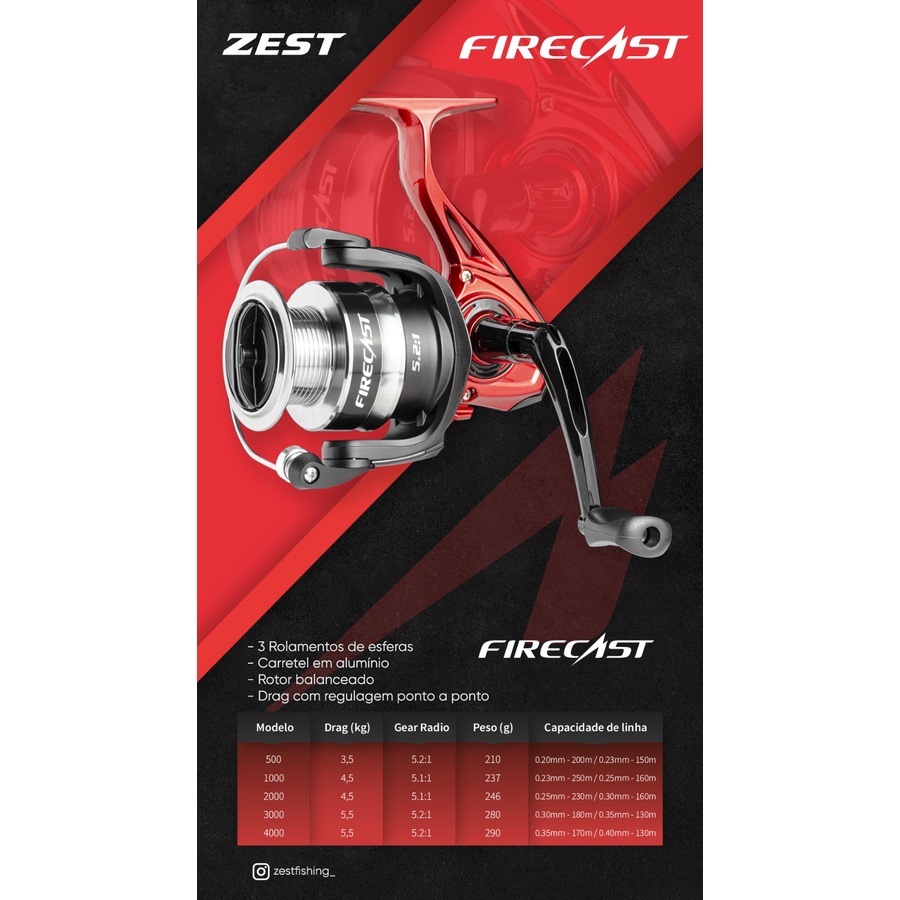 Molinete Firecast 3000 - Faz a Boa!