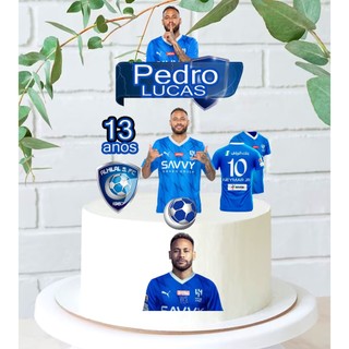 Topo de bolo tema NEYMAR AL HILAL Topper personalizado | Shopee Brasil
